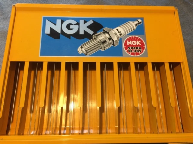 NGK SPARK PLUG Display Stand Box/ Dispenser Man Cave or Garage Workshop ...