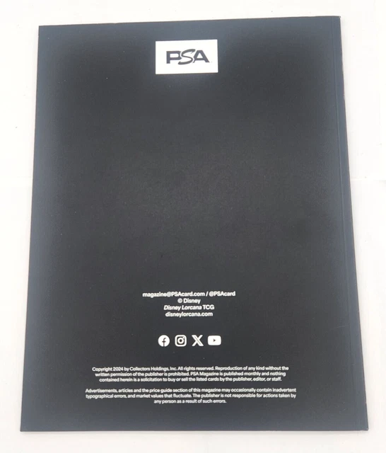 PSA MAGAZINE DECEMBER 2024 Disney Lorcana Elsa SP Short Print Edition ...