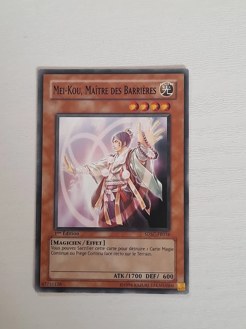 CARTE YU-GI-OH, MEI-KOU, MAÎTRE DES BARRIÈRES, Version Française EUR 7 ...