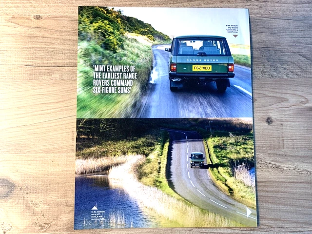 LAND ROVER CLASSIC Range Rover Original Car Magazine Frameable Road ...