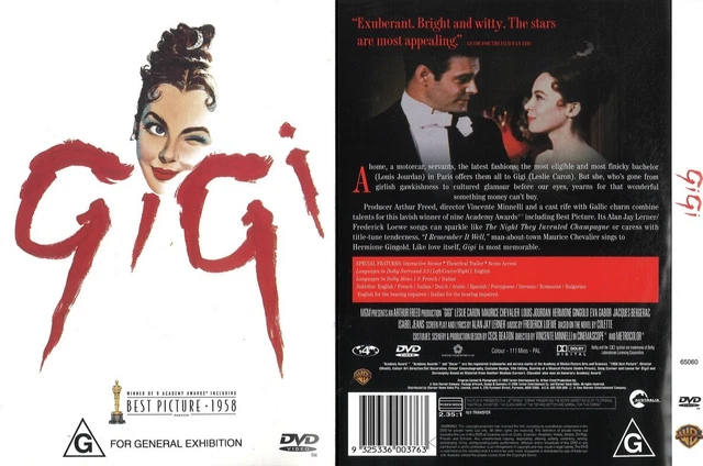 GIGI DVD NEW | Louis Jourdan Leslie Caron 1958 Classic Musical Vincent ...
