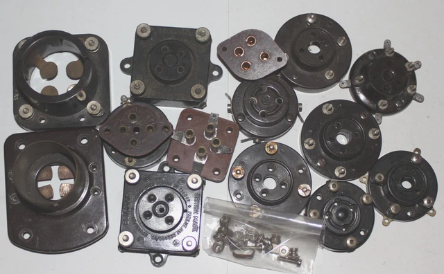 MIXED LOT OF Vintage 4 / 5 Pin Valve Bases .. 211 Bases £5.45 - PicClick UK