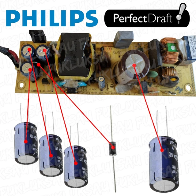 KIT RÉPARATION PHILIPS Perfectdraft Carte D'alimentation Hd3620 (2166 ...