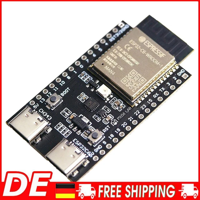 Esp32 C6 Mindestsystemplatine Risc V Esp32 C6 Wroom 1 Kernplatine 512 Kb Sram Eur 915 Picclick De