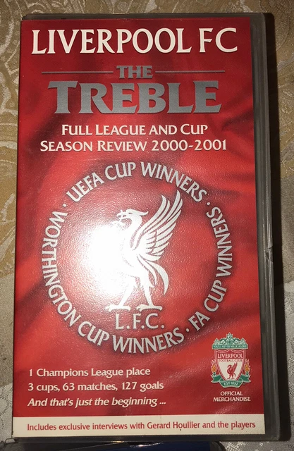 LIVERPOOL FC VHS Video Tape, The Treble Full League, Cup Season Review ...