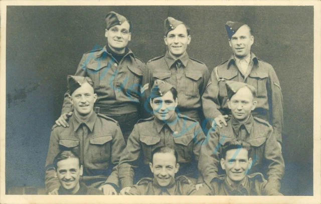 WW2 BRITISH PRISONER'S Of War POW's Group Of 9 Soldiers at Stalag XXI D ...