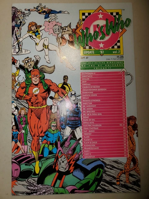 WHO'S WHO DC Universe Definitive Directory Update Volume #2 Comics 1987 (VF) EUR 8,34 - PicClick IT