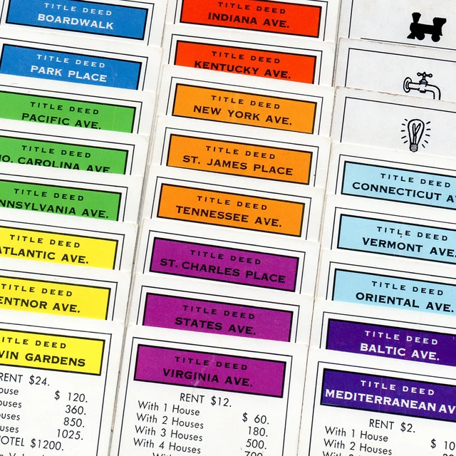 Monopoly Property Cards Print Your Own Monopoly Property Cards