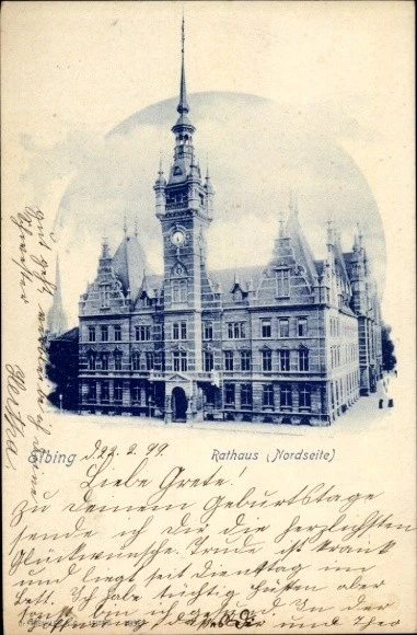 AK ELBLĄG ELBING Westpreußen, Rathaus - 11126087 EUR 12,50 - PicClick DE