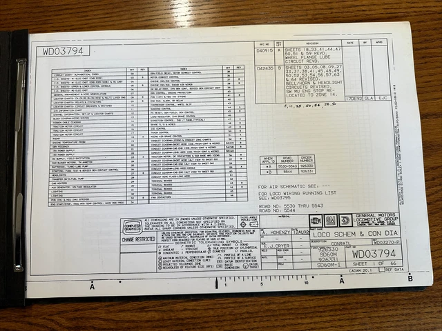 VINTAGE GENERAL MOTORS Locomotive Group Schematic Wiring Diagrams ...
