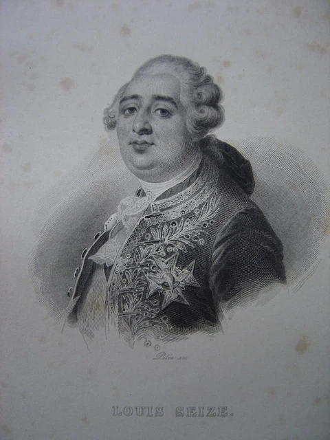 GRAVURE PORTRAIT DU Roi de France LOUIS XVI EUR 9,90 - PicClick FR