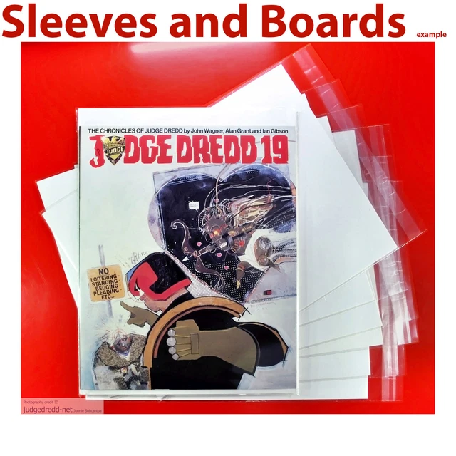 100 JUDGE DREDD Titan Comic Bags ONLY. Resealable Size4 [In Stock] for ...