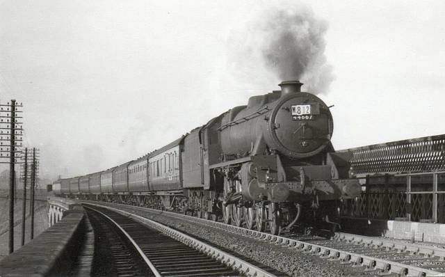 EX LMS CLASS 5MT No 44918 @ KETTERING UP LOCAL on 18/1/62 R/PHOTO £2.07 ...