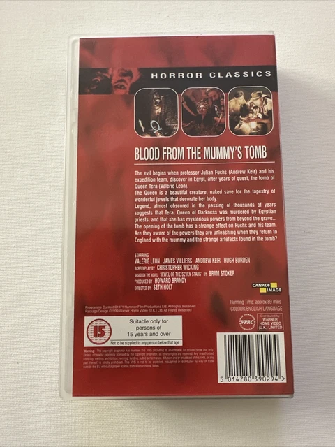 BLOOD FROM THE MUMMY’S TOMB VHS Video Tape PAL 1971 Classic Horror ...
