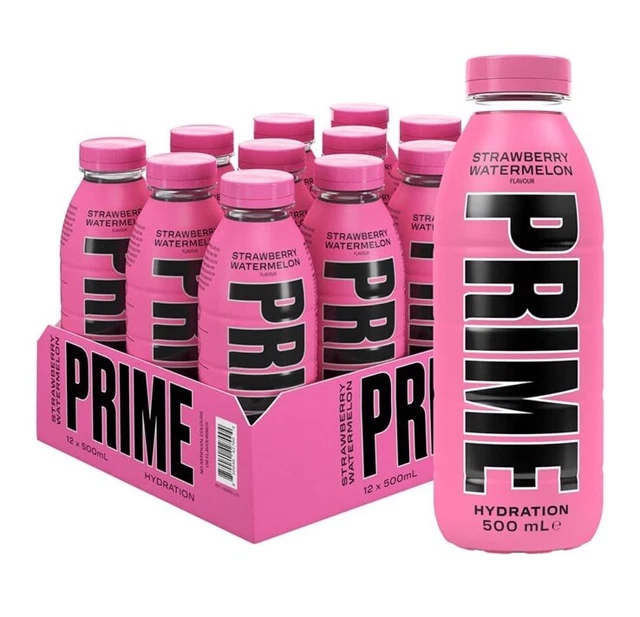 12 X PRIME Strawberry Watermelon Hydration Drink BCAA Muscle Recovery ...
