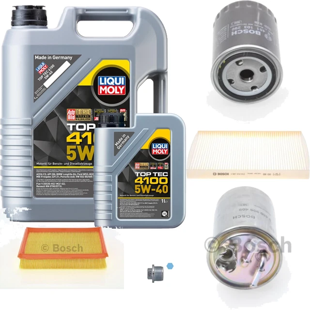 BOSCH INSPECTION SET 6L Liqui Moly Top Tec 4100 5W-40 pour Siège De Ibiza II EUR 165,52 ...