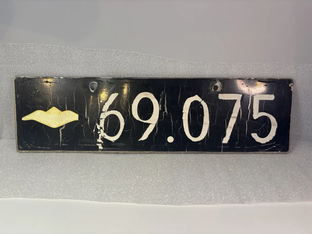 GENUINE DANISH DENMARK Airforce Number License Plate Foreign Military ...