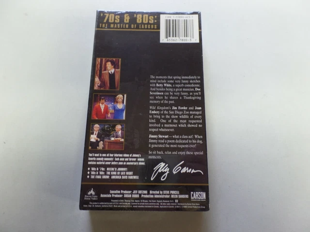 JOHNNY CARSON HIS Favorite Moments The Tonight Show VHS Sealed Grading ...