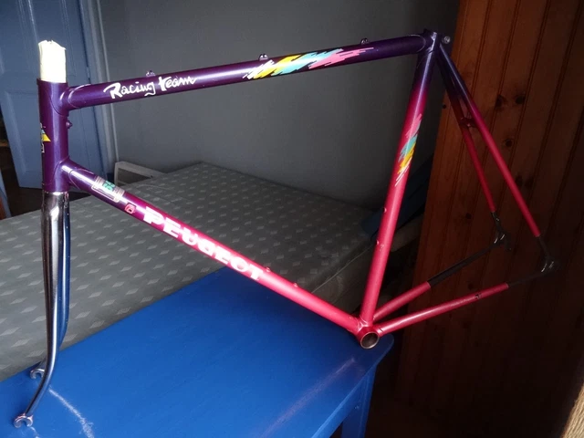 PEUGEOT RACING TEAM Reynolds 653 Team Z 1989 Frame +Fork Superlight 54C ...