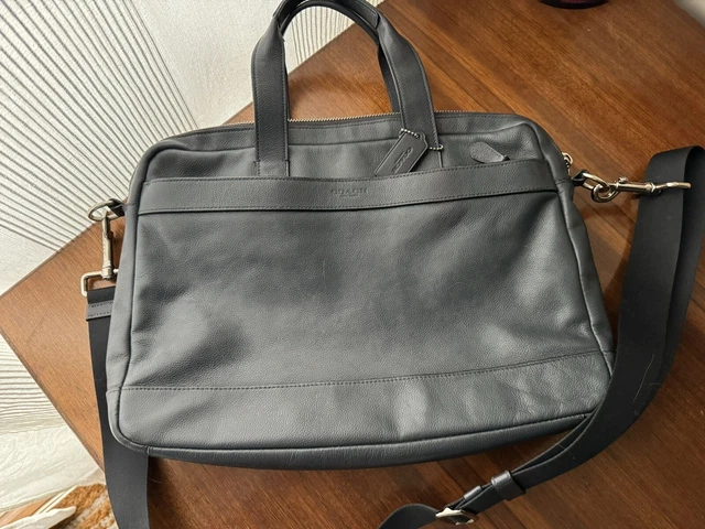 COACH F11319 MEN'S Hamilton Pebbled Leather Laptop Bag Briefcase EUR ...