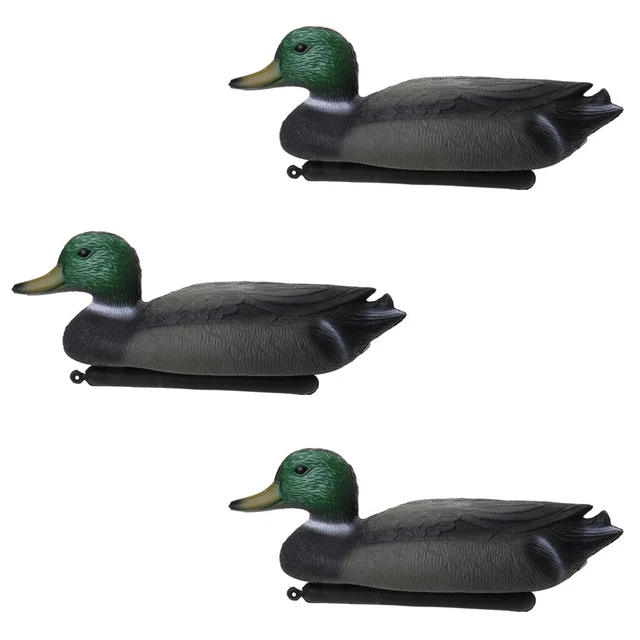 3PCS HUNTING PE Plastic Duck Decoy Drake with Floating Keel Garden ...