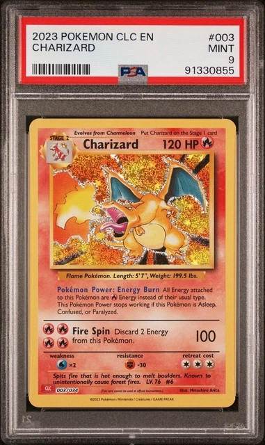 CARTE POKÉMON : Charizard 003/034 - Psa 9 - Trading Card Game Classic EUR 1,00 - PicClick FR