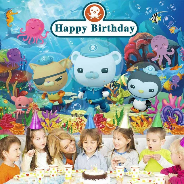 OCTONAUTS HAPPY BIRTHDAY Backdrop Banner Baby Shower Vinyl Party Decor ...