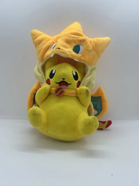 POKEMON CENTER PIKACHU Mega Charizard Y Poncho Plushie £16.32 - PicClick UK