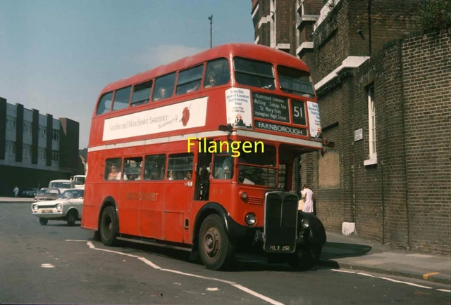 ORIGINAL BUS COLOUR SLIDE London Transport RT574 on route 51 £8.25 ...