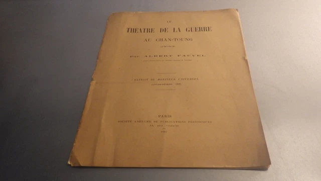 1895.THEATRE DE LA guerre au Chan-Toung (3 planches.Chine.china).Fauvel ...