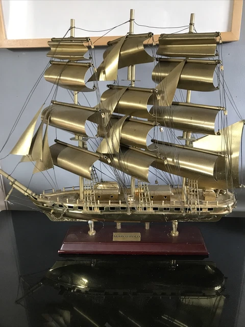 BRASS SHIP MODEL/ collectible Marco Polo £100.00 - PicClick UK