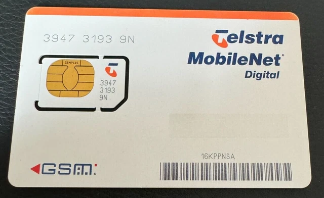 AUSTRALIA PHONECARDS - Telstra MobileNet Digital OTA 150/20 Sim Card ...