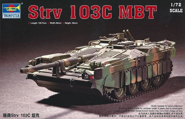 TRUMPETER 1:72 7298 Swedish Strv 103C MBT - NEU EUR 11,87 - PicClick DE