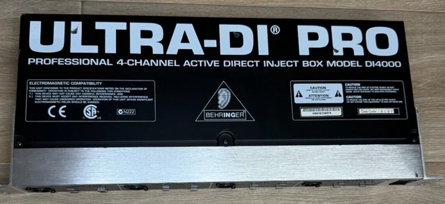 BEHRINGER ULTRA-DI PRO DI4000 rackmount DI 4-Channel Active Direct ...