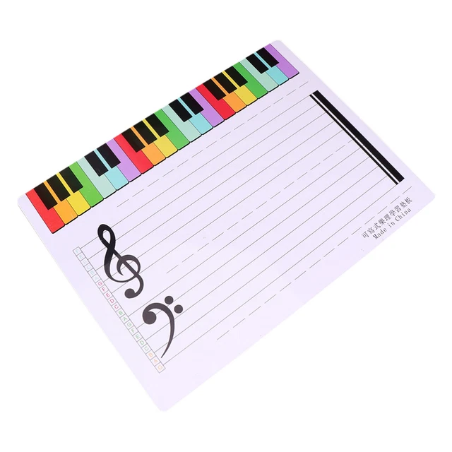 PIANO NOTES BOARD Piano Notes Sheet Portable Stave Board Piano Practice ...