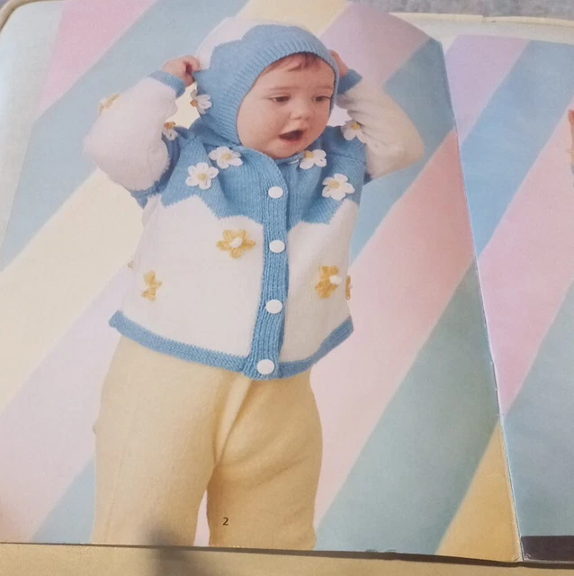 😇 PATONS NO 1168 Baby Knitting Pattern Book 3 And 4 ply Babies 6 To 24 ...