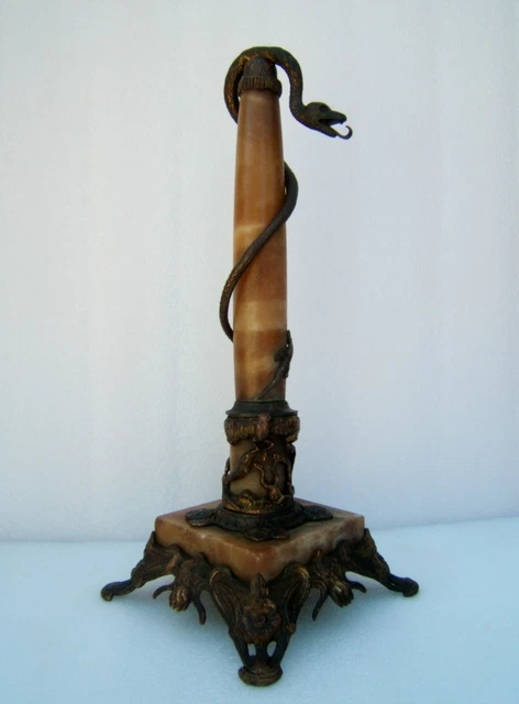 ANCIEN PORTE MONTRE art nouveau grenouille serpent poissons fleur ...