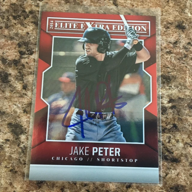 SIGNÉ JAKE PETER 2014 Panini Elite édition supplémentaire auto Chicago ...