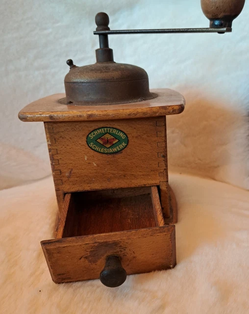 KAFFEEMÜHLE HANDMÜHLE MANUELL Antik Holz sehr alt_ von Schlesiawerk EUR 10,00 - PicClick DE