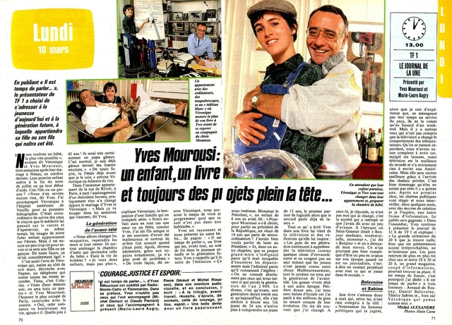 COUPURE DE PRESSE Clipping 1986 Yves Mourousi & Véronique (2 pages) EUR 5,00 - PicClick FR
