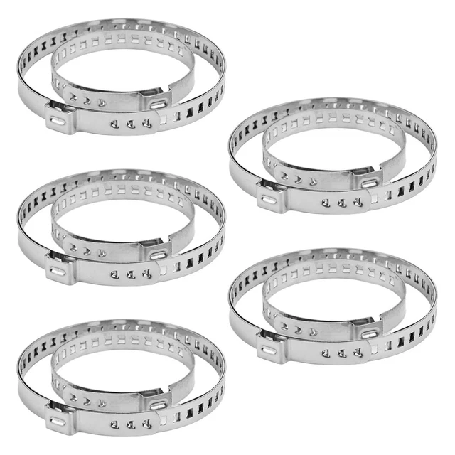 10 PEZZI FASCETTE Metalliche Stringitubo Fascette Stringitubo in ...