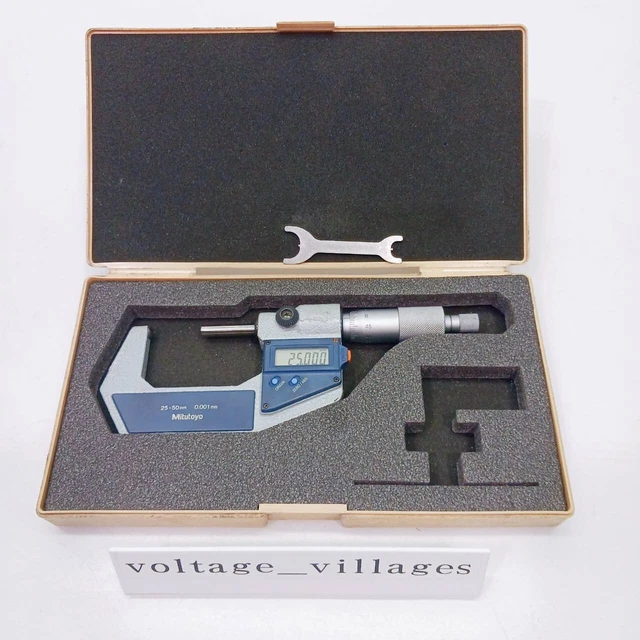 MITUTOYO DIGIMATIC SINGLE Spherical Outside Micrometer BMS-50DM 25-50mm ...