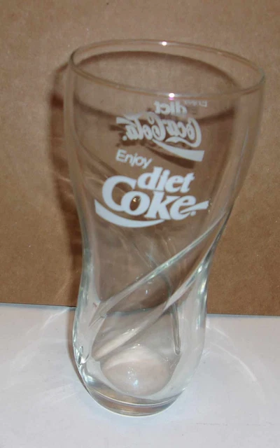 VINTAGE COCA COLA Swirl Enjoy Diet Coke Glass £6.98 - PicClick UK