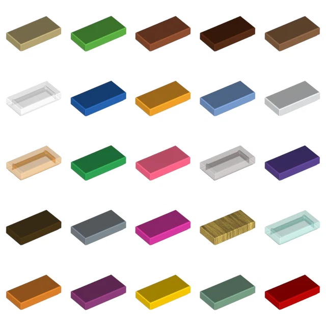 LEGO - PART 3069 - Pack of 10 Pieces - Smooth Tile 1x2 -SELECT COLOUR ...