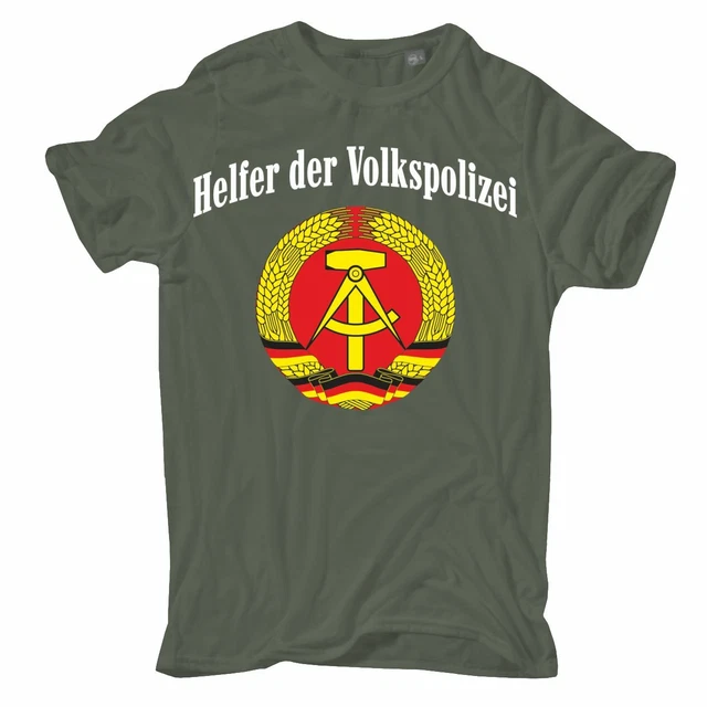 T-SHIRT HELFER DER Volkspolizei DDR VP NVA ABV Ossi Ostdeutsche ...