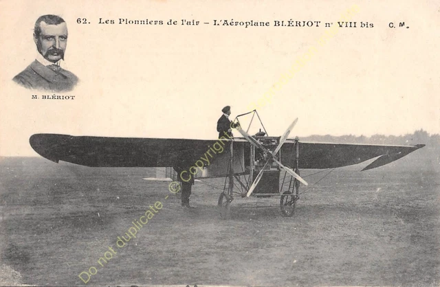 CPA AVIATION PILOTE LOUIS BLéRIOT avion AEROPLANE BLERIOT VIII bis Edit ...