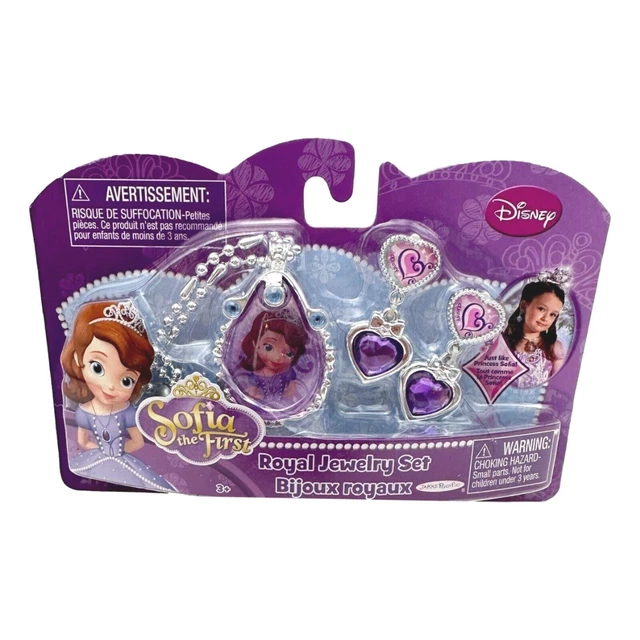DISNEY SOFIA THE First Toy Royal Jewelry Set Purple Pink Necklace & Earrings New $24.98 ...