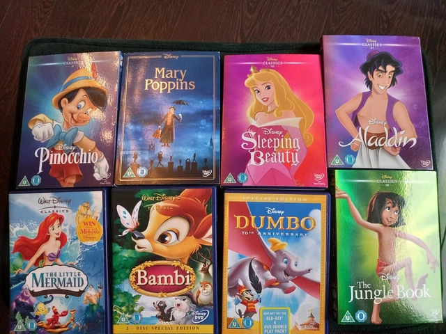 DISNEY DVDS CLASSIC Sleeve & 2 Disc Special Edition Aladdin Bambi Dumbo ...