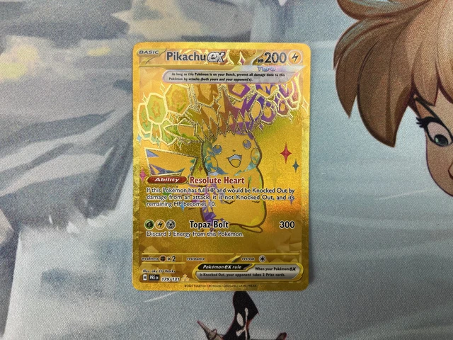 POKEMON PRISMATIC EVOLUTION Gold Pikachu ex 179/131 English EUR 90,00 ...