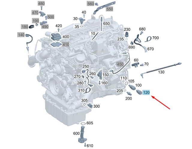MERCEDES-BENZ SPRINTER W906 Kurbelgehäuse Schraube Stecker A0019905317 ...